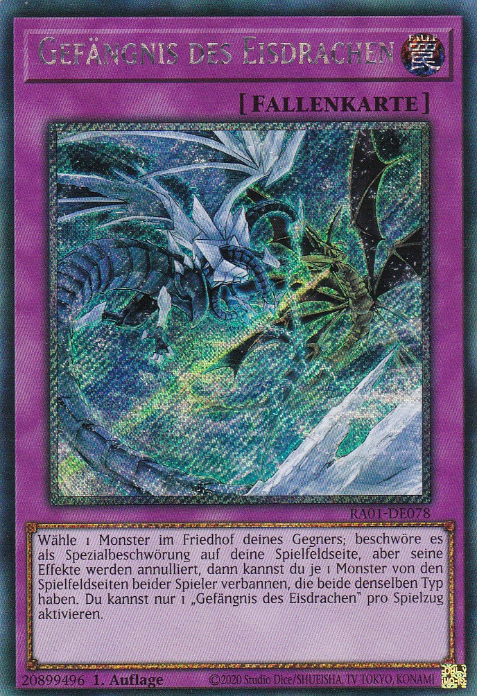 Gefängnis des Eisdrachen - RA01-DE078 - Platinum Secret Rare - 1. Aufl