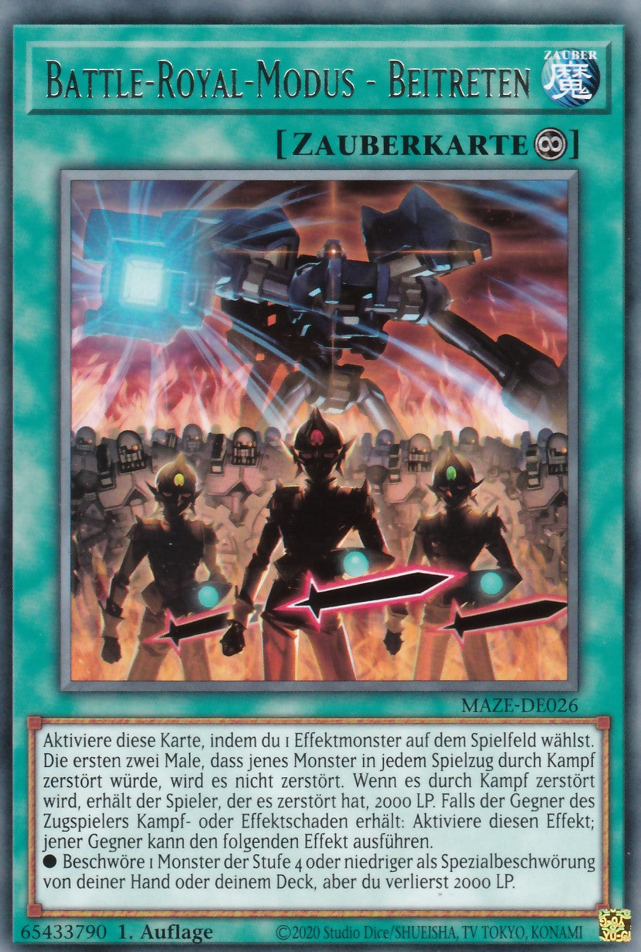 MAZE-DE026 - Battle-Royal-Modus - Beitreten - Rare - Deutsch - Maze of