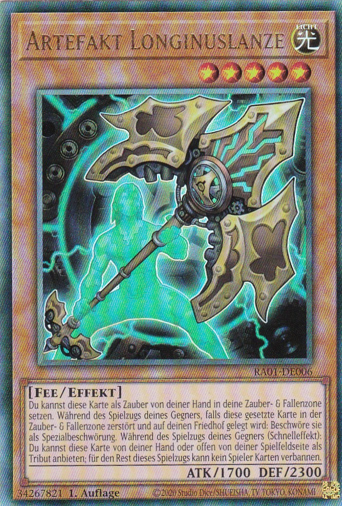 Artefakt Longinuslanze - RA01-DE006 - Ultimate Rare - 1. Auflage - Deu