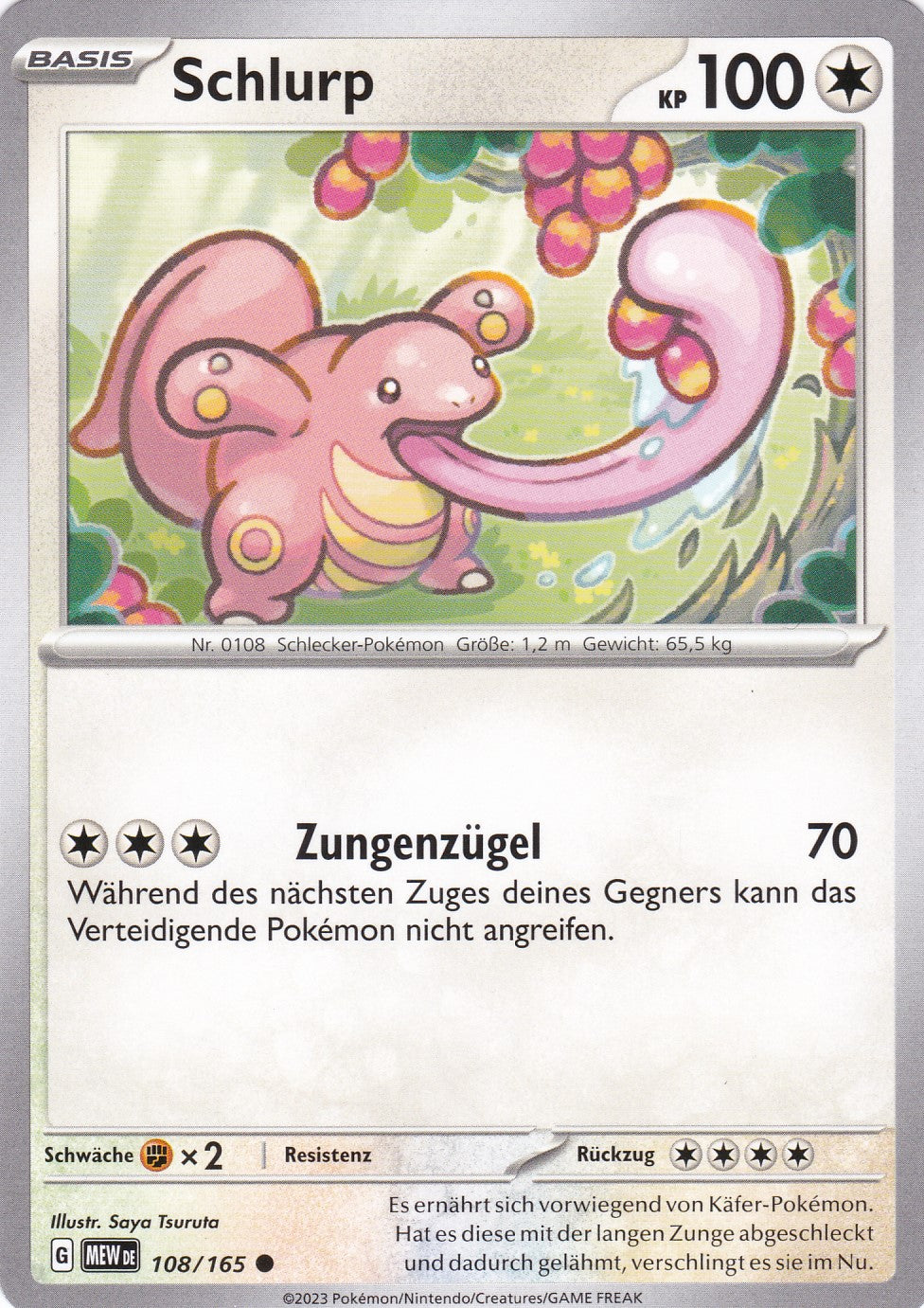 Schlurp - 108 / 207 - Common - Karmesin & Purpur – 151 - Pokemon