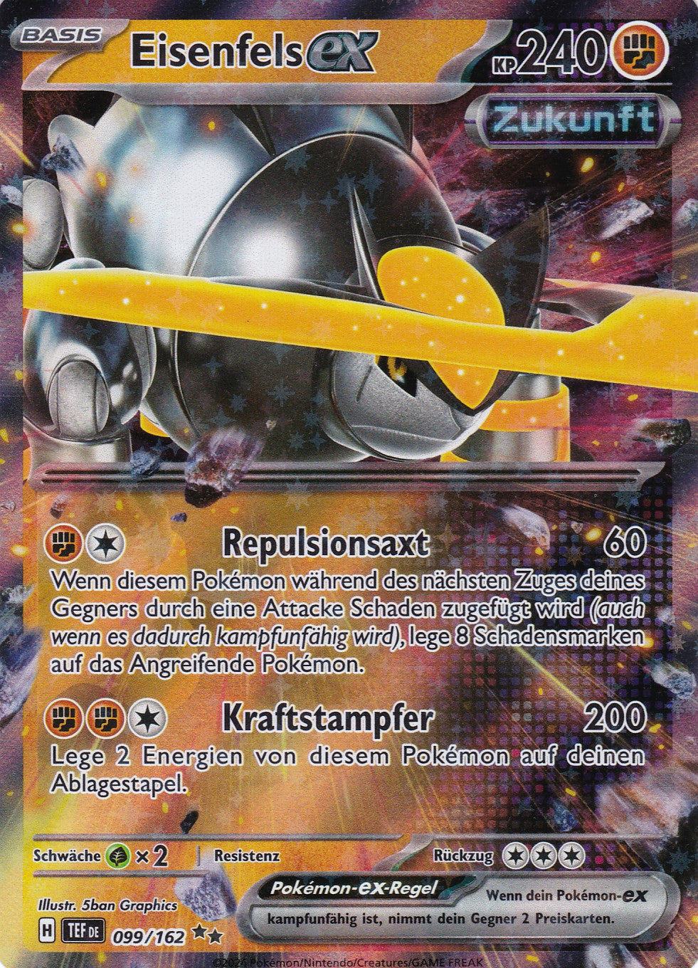 Eisenfels ex - 99 / 218 - Double Rare - Gewalten der Zeit - Pokemon