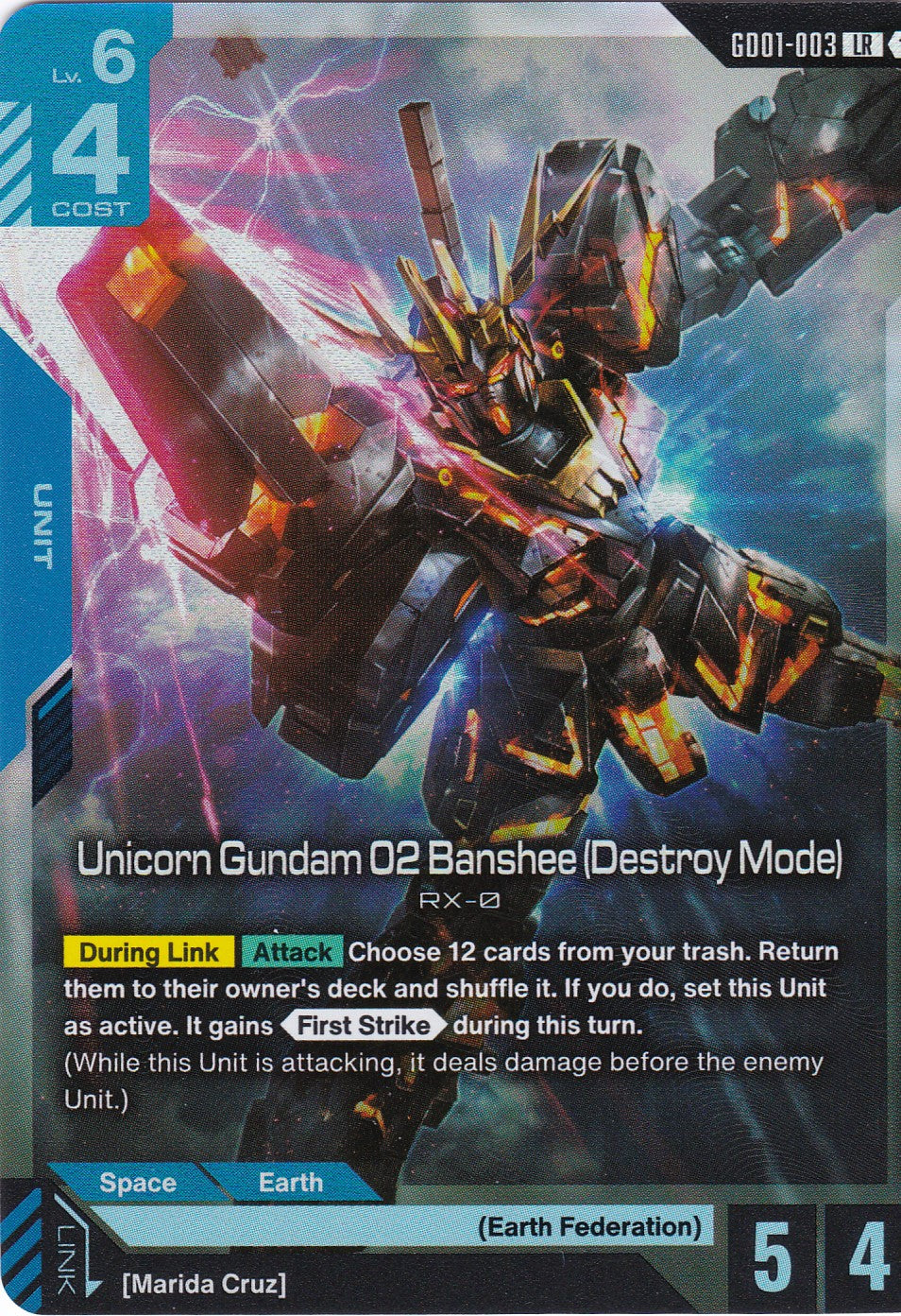 Unicorn Gundam 02 Banshee (Destroy Mode) - GD01-003 - Legend Rare - Ne