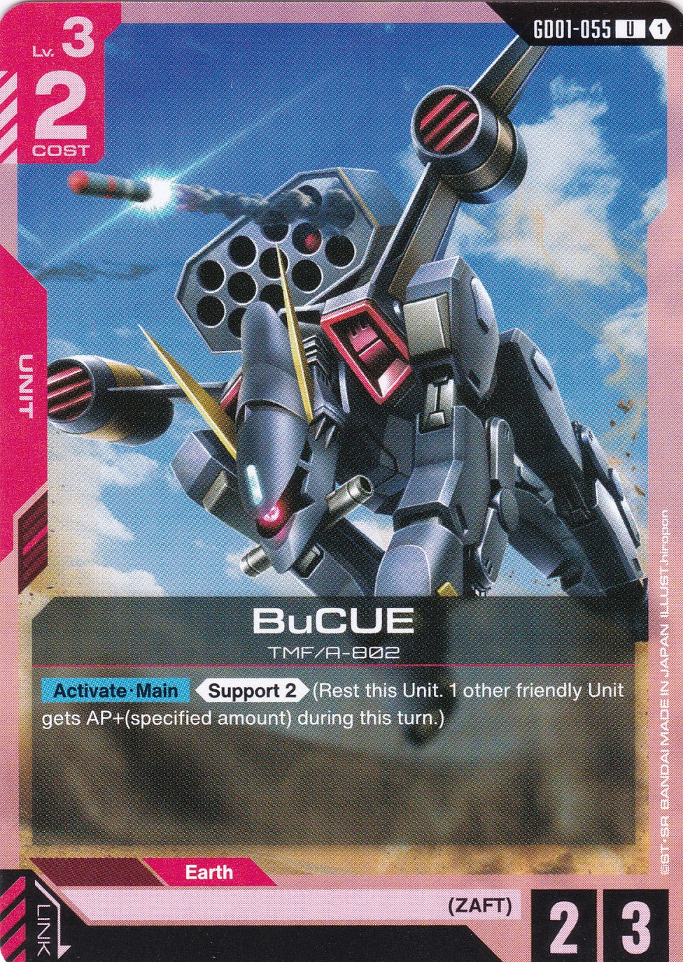 BuCUE TMF/A-802 - GD01-055 - Uncommon - Newtype Rising - GUNDAM TCG